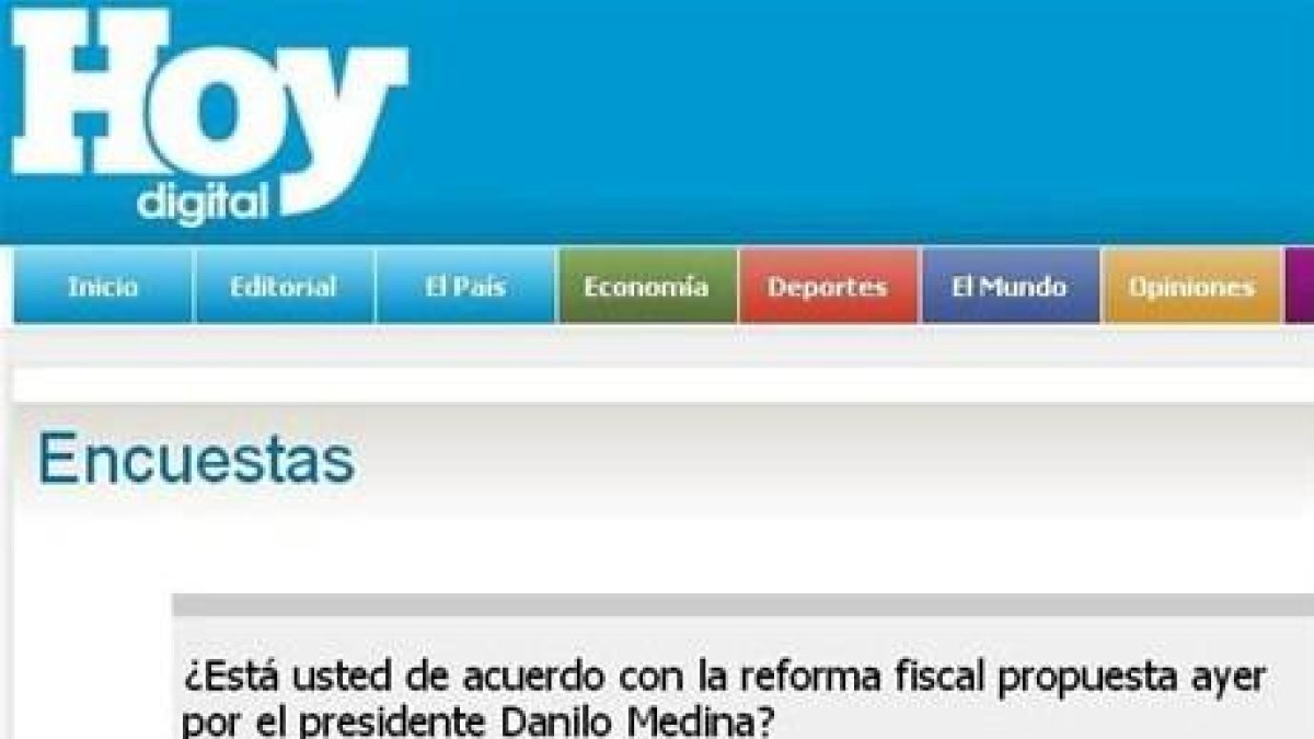 SONDEO DIGITALEl 81% de los lectores del HOY está en desacuerdo con el ...