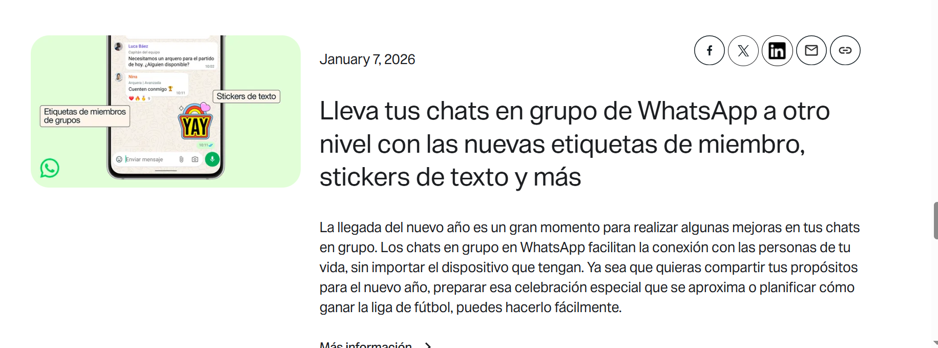 Nombres de usuarios de WhatsApp, nuevas funciones con IA que debes conocer
